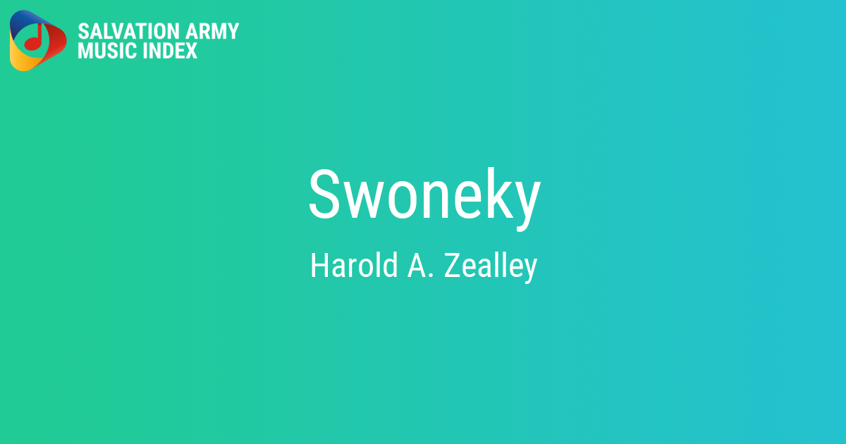Swoneky - Salvation Army Music Index